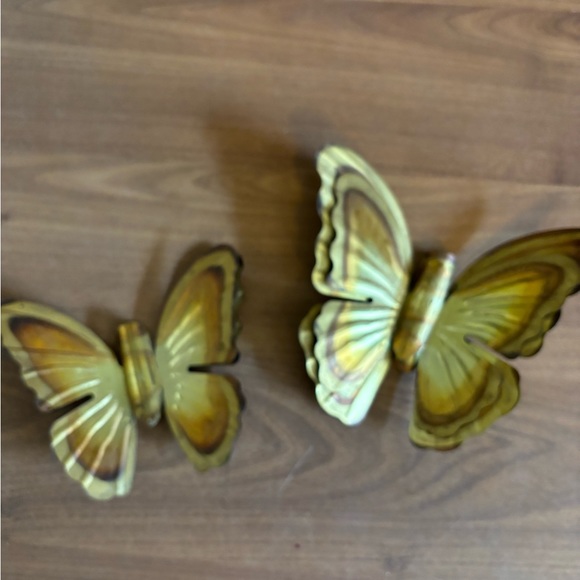 Accents | Set Of 2 Vintage Brass Gold Double Butterflies | Poshmark